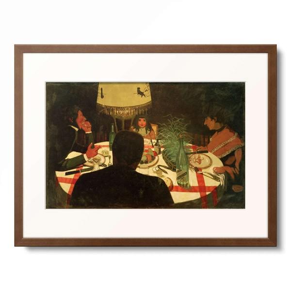 Vallotton, Felix 1865-1925."Le diner, effet de lampe" (the dinner, lighting), 1899.Oil on board, 57 × 89.5 cm.R.F. 1977-...