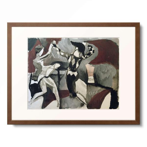 Macke, August. 1887-1914."Tanzer" (Dancer), 1913 (1914 ?).Ink and gouache, 22.7 × 29.1 cm.Inv. no. SZ 15Berlin, SMB, Kup...