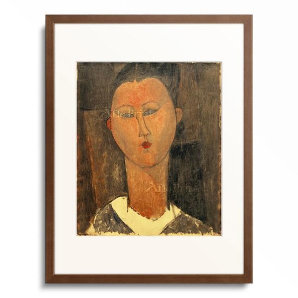 Modigliani, Amedeo. 1884-1920."Young Woman with White Collar", 1915.Oil on canvas, 46 × 38cm.Private collection.WARNING!...
