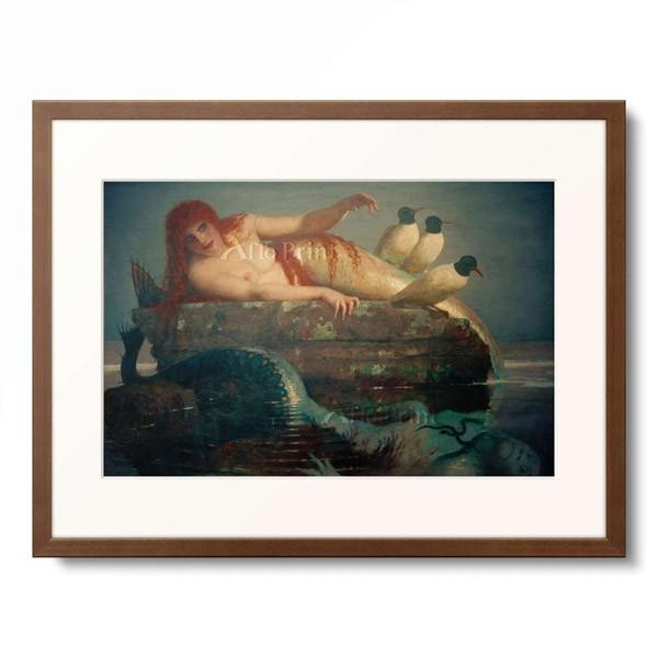 Bocklin, Arnold1827-1901,Swiss painter."Meeresstille"(Calm sea), 1886/87.Tempera and varnish on wood, 103 x 150 cm.Bern,...