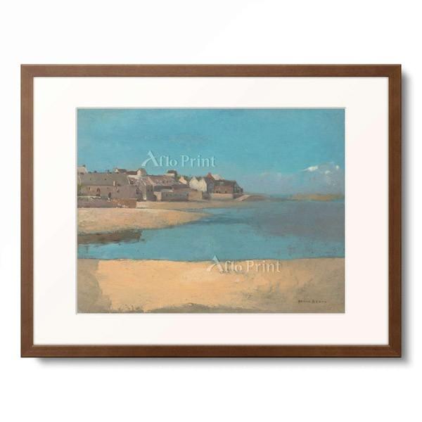 Odilon Redon 1840-1916.Village by the Sea in Brittany, ca. 1880.Oil on cardboard on hardboard, 25.08 × 32.39 cm.Inv. Nr....