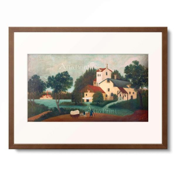 Rousseau, Henri 1844-1910."L’Attelage devant le moulin" (Horse Cart in front of the Mill), 1879.Oil on canvas, 32.5 × 55...