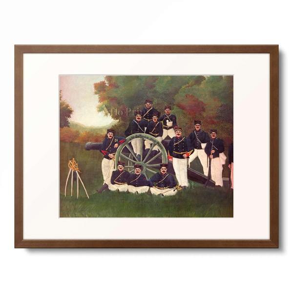 Rousseau, Henri 1844-1910."Les Artilleurs" (The Artillerymen),c. 1893.Section.Oil on canvas, 79.1 × 98.9cm.Gift of Solom...