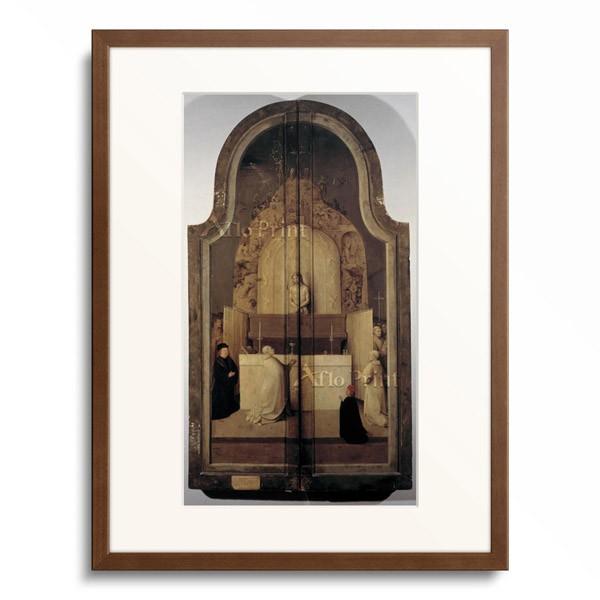 Bosch, Hieronymus,c.1450 - 1516,Dutch painter."Gregory Mass", c.1510.(Pope Gregory I. the Great has a vision of Christ d...