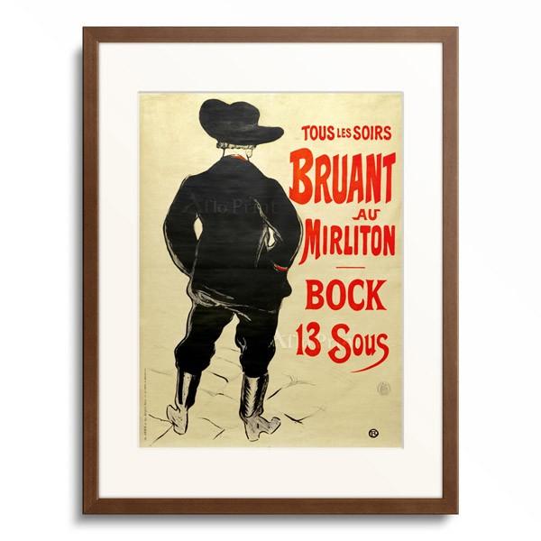 Toulouse-Lautrec, Henri de; 1864-1901."Bruant au Mirliton", 1893. Poster for the cabaret singer Aristide Bruant, 1851-19...