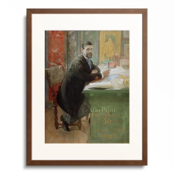 Gustav Upmark, Swedish art historian (1880-1900 National Museum of Stockholm).29.2.1844 - 25.9.1900.Portrait.Watercolor,...