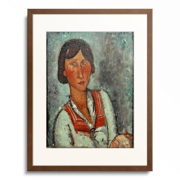 Modigliani, Amedeo. 1884-1920."Half-length portrait of a young woman wearing a sailor collar", 1918.Oil on canvas, 61 × ...