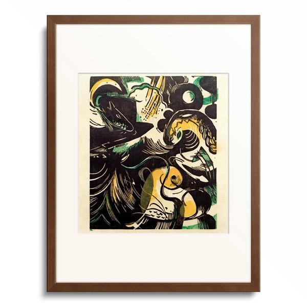 Marc, Franz,1880-1916,German painter."Creation II", 1914.Woodcut, three colours, 23.7 × 20 cm.Sammlung Kracht,Stiftung M...