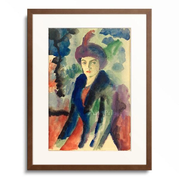 Macke, August; German painter; 1887-1914."Portratstudie Elisabeth Macke", 1914(Portrait study of Macke's wife Elisabeth,...
