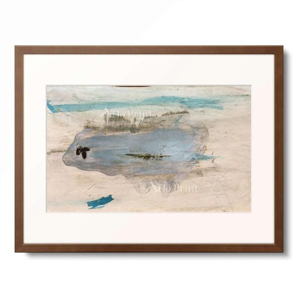 Victor Hugo; French poets. 1802-1885."S. t. (Tache bleue)" (okt T. (Blauer Spot)), around 1853/55.Gouache, blue and brow...