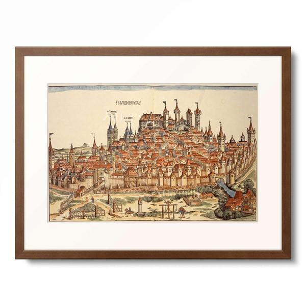 Nuremberg.View of the town of Nuremberg.Woodcut, coloured, 1493.From: Hartmann Schedel, Liber chronicarum (World Chronic...