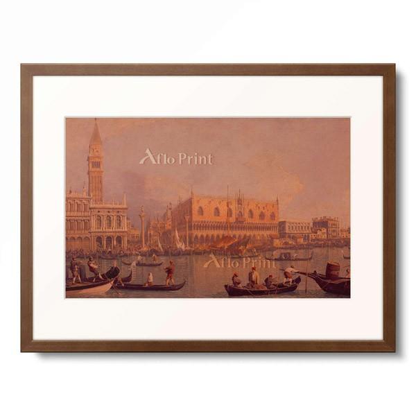 Venice,Doge’s Palace.- "Doge’s Palace and Piazza di S.Marco"-(View from the Dogana on the Doge’s Pa., Piazzetta and Libr...