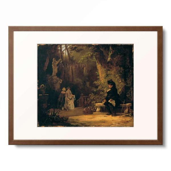 Spitzweg, Carl 1808-1885."Der Witwer", c. 1860.(The Widower).Oil on canvas, 42.5 × 49.1 cm.Munich, Neue Pinakothek.