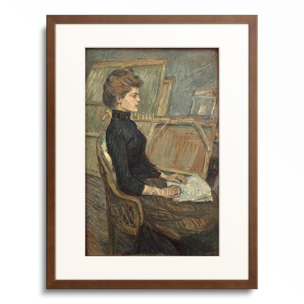 Toulouse-Lautrec, Henri de 1864-1901."Young woman in the studio", 1888.Gouache on cardboard, 75 × 50cm.Bremen, Kunsthalle.