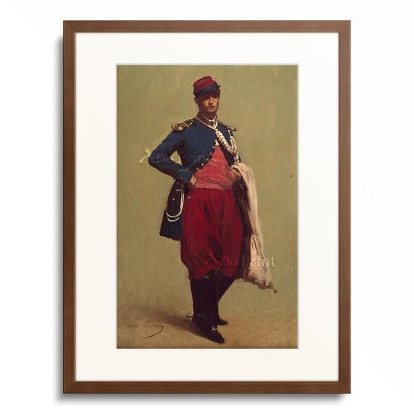 Monet, Claude; French painter; Paris 14.11.1840 - Giverny 6.12.1926."Portrait de Claude Monet en uniforme de chasseur d’...