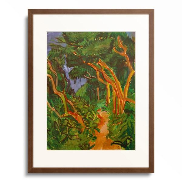 Kirchner, Ernst Ludwig 1880-1938.- "Woodland path on Fehmarn", 1914.Oil on canvas, 120,5 × 90,5 cm.Private collection.