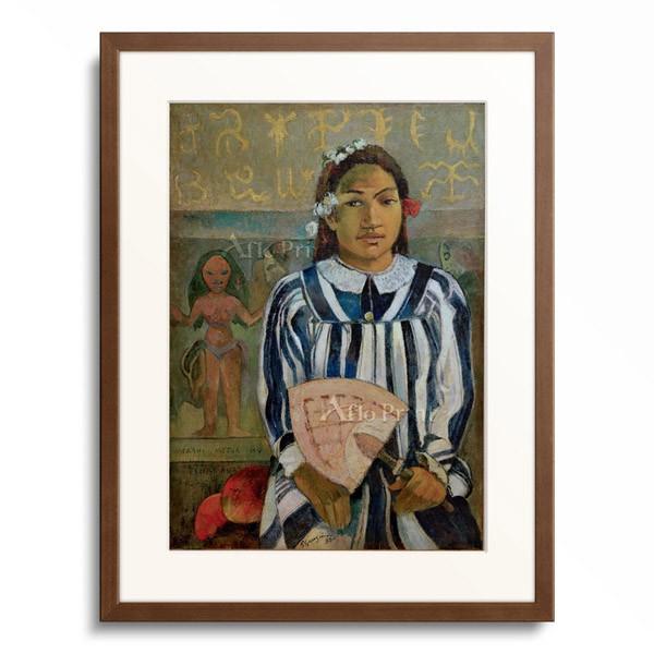 Gauguin, Paul 1848-1903."Merahi metua no Tehamana" (Tehamana hat viele Ahnen), 1893.￥l auf Leinwand, 76,3 × 54,3 cm.Lega...