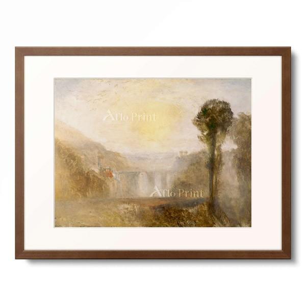 Turner, William 1775-1851."Bridge and Tower" (Ponte delle Torri, Spoleto), c. 1838.Oil on canvas, 91.5 × 122cm.London, T...