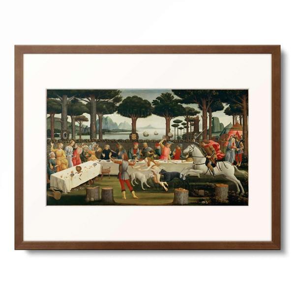 Botticelli, Sandro, 1445-1510, a. workshop."The story of Nastagio degli Honesti III", 1483. (The party invited by Nastag...