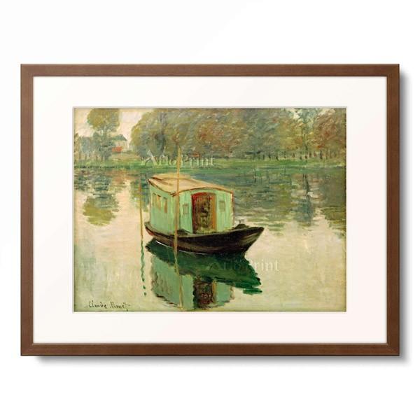 Monet, Claude. 1840-1926."Le bateau-atelier" (The Studio Boat),1874.(The artist’s floating atelier).Oil on canvas, 50 × ...