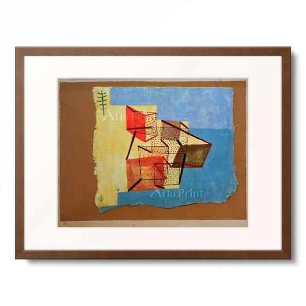 Klee, Paul 1879-1940."Bebautes Ufer (Developed Shore),1930.99 (T 9)Watercolour on plaster-primed nettle cloth on waterco...