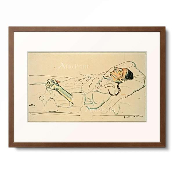 Hodler, Ferdinand 1853-1918."Die Tote" (dead woman), 26 January 1915(Valentine Gode-Darel, 1873-1915, since 1908 Hodler’...
