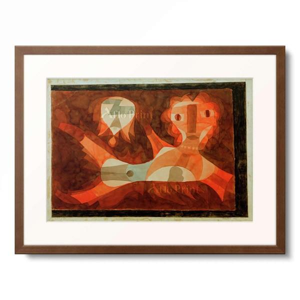Klee, Paul 1879-1940."Goldfisch-Weib" (Goldfish Wife),1921, 23.Watercolour on paper, top, right and bottom with gouache,...