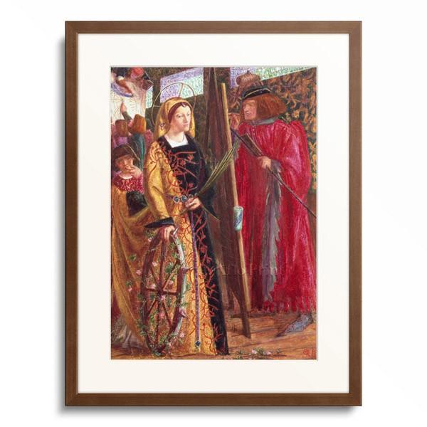 Rossetti, Dante Gabriel 1828-1882."St. Catherine", 1857.(A medieval painter paints the portrait of a young woman posing ...