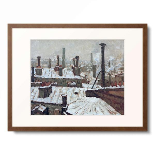 Caillebotte, Gustave 1848-1894."Snow-covered rooftops", 1878.Oil on card, 59 × 72cm.GR 1.517Collectiion of Dr. Gustav Rau.