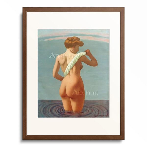Vallotton, Felix.Swiss painter, 1865-1925.- "Baigneuse de dos s’essuyant avec un linge roule" (Bathingwoman drying her b...
