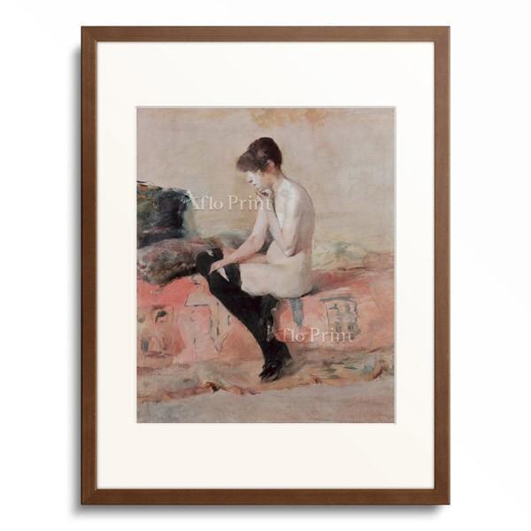 Toulouse-Lautrec, Henri de 1864-1901."Etude de nu. Femme assise sur un divan"(Nude study, woman sitting on a divan), 188...