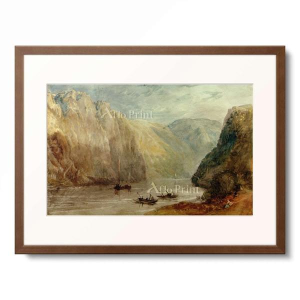 Turner, Joseph Mallord William 1775-1851."Lurleiberg", 1817.Watercolour, body colour, and scratching out on grey-washed ...