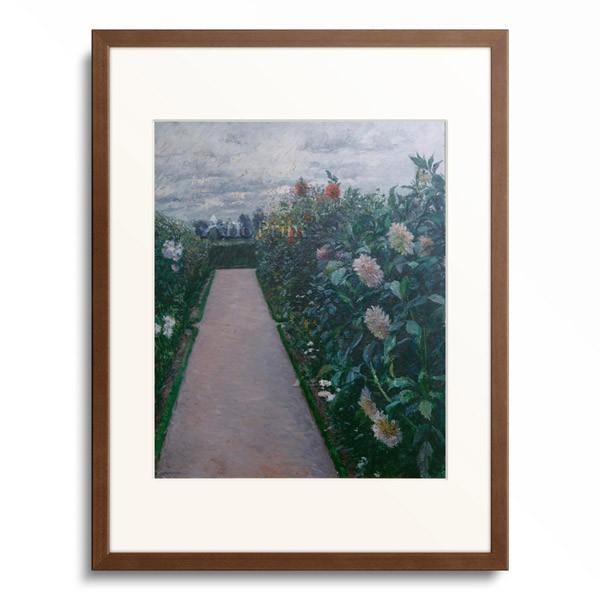 Caillebotte, Gustave 1848-1894."Allee de jardin et massifs de dahlias, Petit Gennevilliers" (Garden Path and dahlias, Pe...