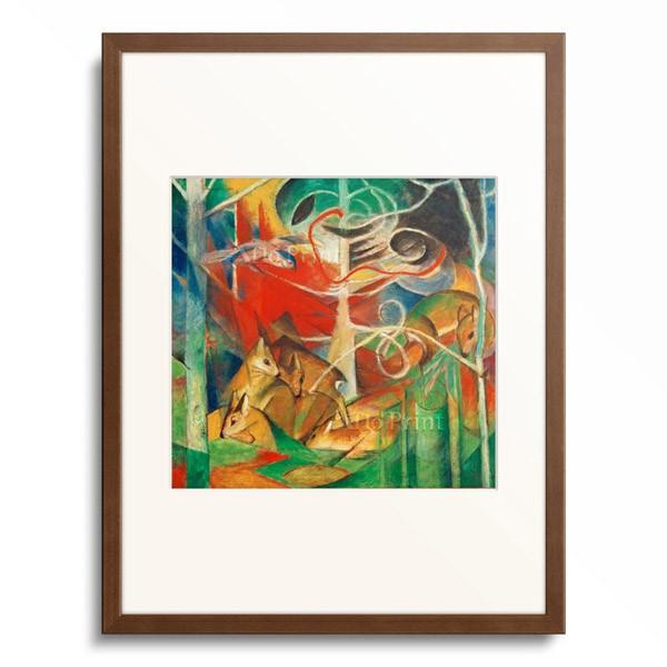 Marc, Franz.German expressionist painter and printmaker;Munich 8.2.1880 - Braquis 4.3.1916."Rehe im Walde I" (deer in th...