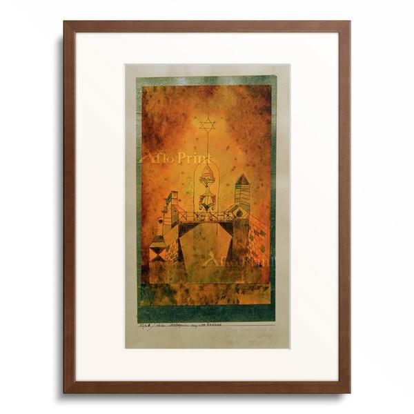 Klee, Paul 1879-1940."Harlequin on the Bridge", 1920, 164.Oil drawing and watercolour on paper,paper strip added at the ...