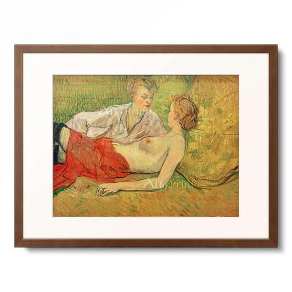 Toulouse-Lautrec, Henri de.French painter;Albi 24.11.1864 - Malrome Palace (Gironde) 9.9.1901. "The two girlfriends", 18...