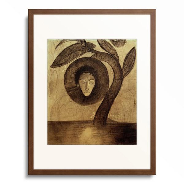 Redon, Odilon 1840-1916."Fleur de marecage" (Marsh flower),undated.Chalk, 42.5 × 35.5cm.Private Collection.
