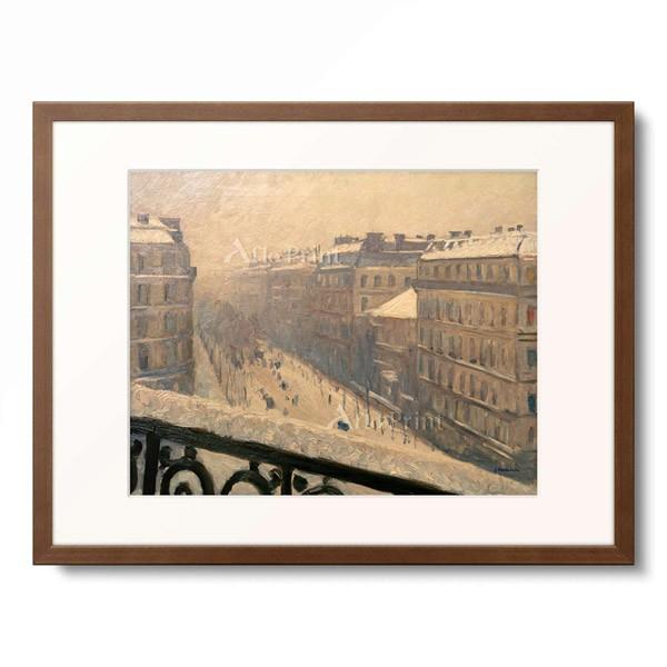 Caillebotte, Gustave 1848-1894."Boulevard Haussmann, effet de neige"(Boulevard Haussmann in the snow), 1879-1881.Oil on ...