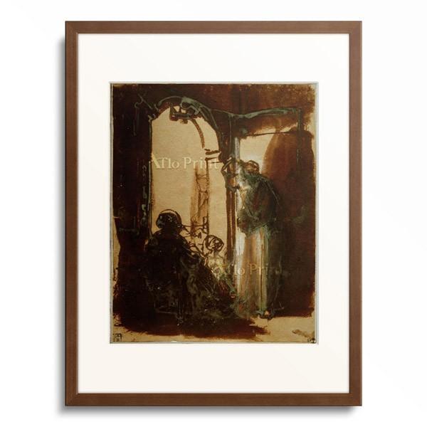 Rembrandt, Harmenszoon van Rijn. 1606-1669."Three women at the door", c. 1638/39.Pen and brown ink, brown wash, partiall...