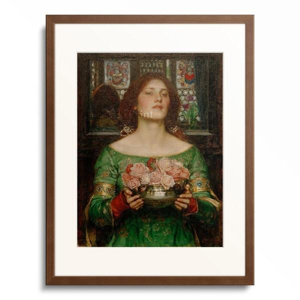 Waterhouse, John William 1849-1917."Gather Ye Rosebuds While Ye May",1908.(After a poem by Robert Herrick, To the Virgin...