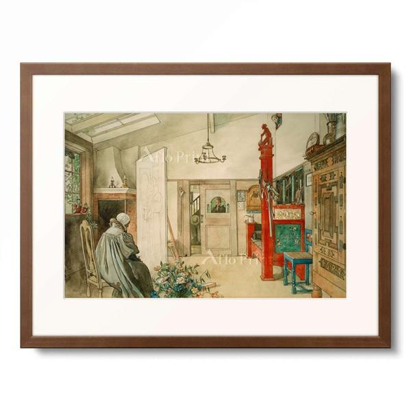 Larsson, Carl; 1853-1919."The Other Half of the Studio", circa 1890/91. (The artist's studio in Sundborn, "Old Anne" in ...