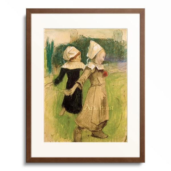 Gauguin, Paul;French painter, 1848-1903."Etude pour : ‘Fillettes bretonnes dansant, Pont-Aven" (Study for: ‘Breton girls...