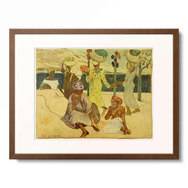 Gauguin, Paul 1848-1903.Les cigales etles fourmis" (Crickets and Ants), 1889.Hand-coloured zincograph, 19.3 × 26.7cm. Pr...