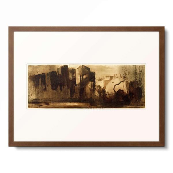 Victor Hugo; French poets. 1802-1885."Ruines dans un paysage imaginaire" (ruins in a fantasy landscape), around 1845/47....