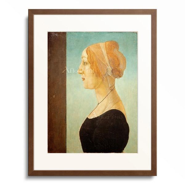 Botticelli, Sandro; born Alessandro Filipepi.1444/45-1510."Portrait of a Woman", undated.On wood, 49,5 × 35,6 cm.Private...