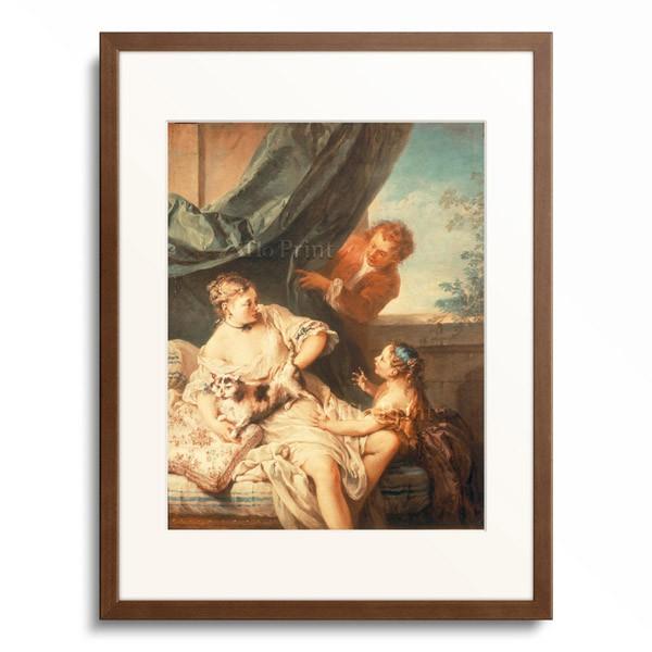 Boucher, Francois 1703-1770."The unexpected Visitor".Oil on canvas, 80.5 × 64.5cm.Private Collection, USA.