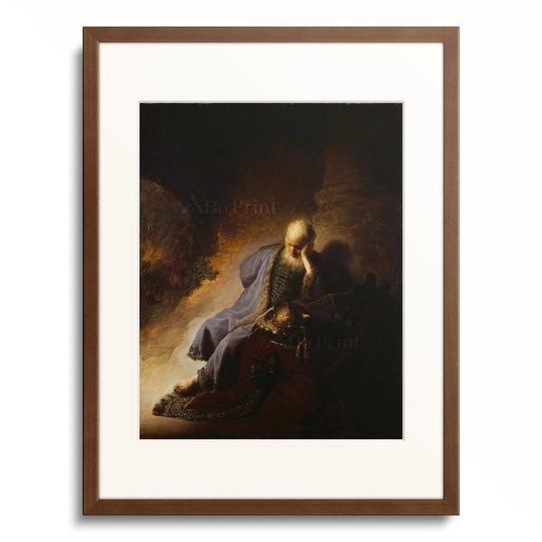 Rembrandt, Harmensz van Rijn 1606-1669."Jeremiah, lamenting the destruction of Jerusalem", 1630.Oil on wood, 58 × 46cm.A...