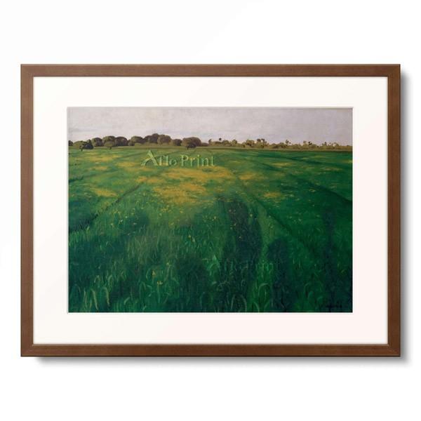 Vallotton, Felix 1865-1925."Un champ d’avoines vertes" (Green oat-field), 1912.Oil on canvas, 73 × 100cm.Soleure, Museum...