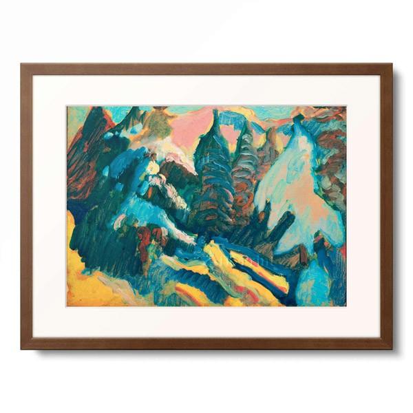 Kandinsky, Wassily 1866-1944."Kochel - Snow covered trees", End of February 1909.Oil and bodycolour on cardboard,32.8 × ...