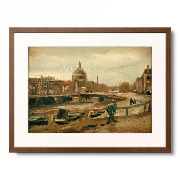 Gogh, Vincent van 1853-1890."De Singel in Amsterdam", October 1885.(Singel canal with dome of the Lutherse Kirk).Oil on ...